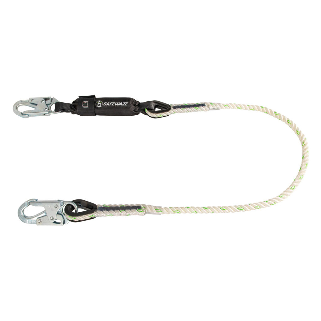 PRO 4'-6' Adjustable Energy Absorbing Lanyard: Dual Leg, Rebar Hooks ...