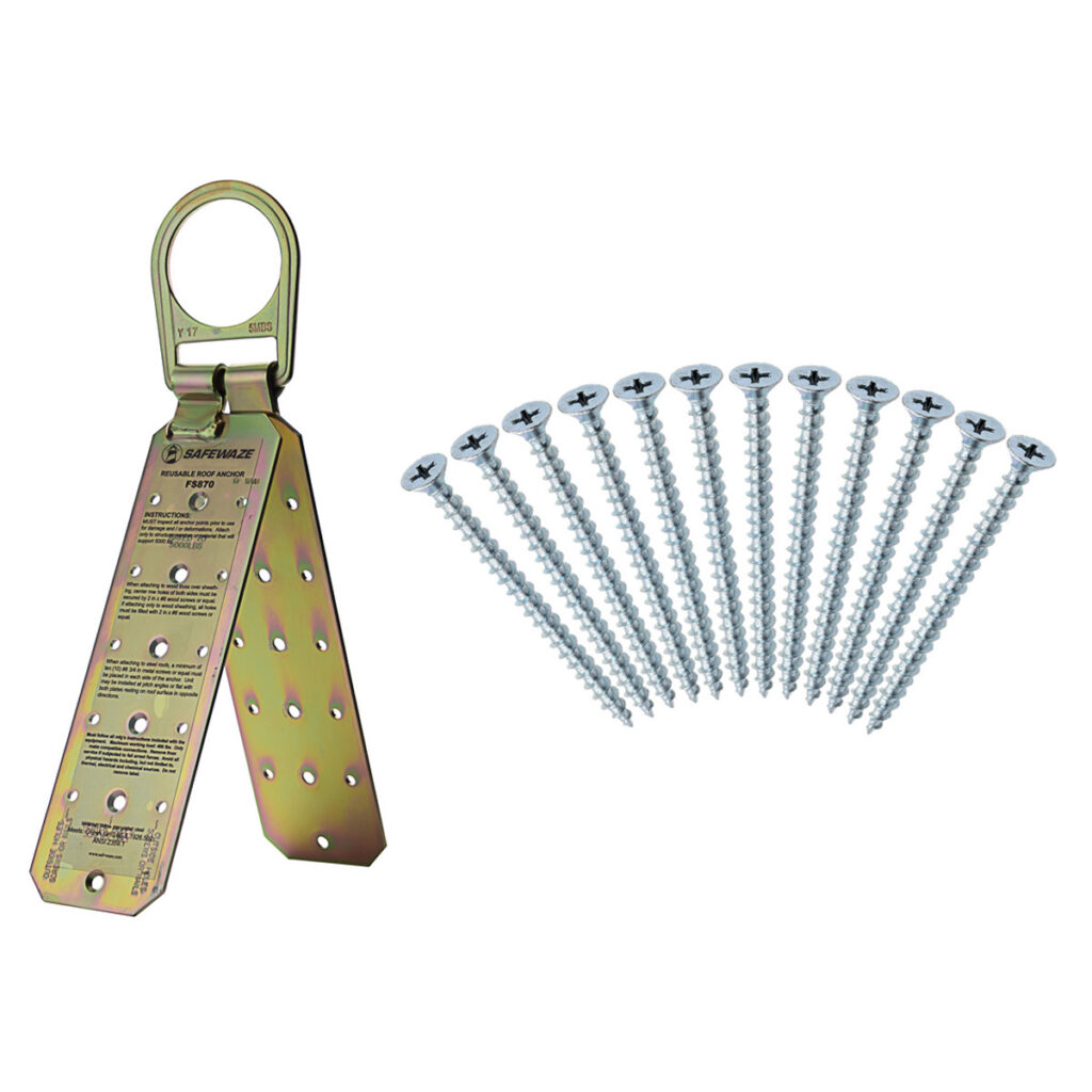 Reusable Roof Anchor, 12pc Sheet Metal Screws | Safewaze