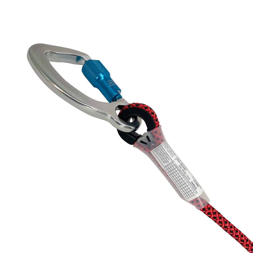 6.5' Rope Positioning Assembly: Rope Adjuster, Alu Carabiners | Safewaze