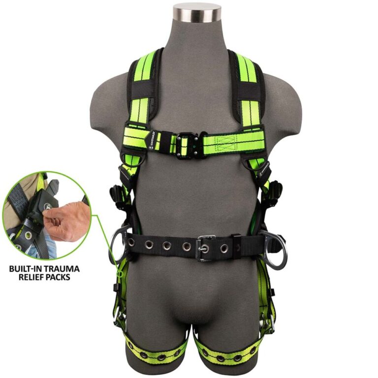 PRO+ Construction Harness: 3D, QC Chest, TB Legs, Trauma Relief | Safewaze