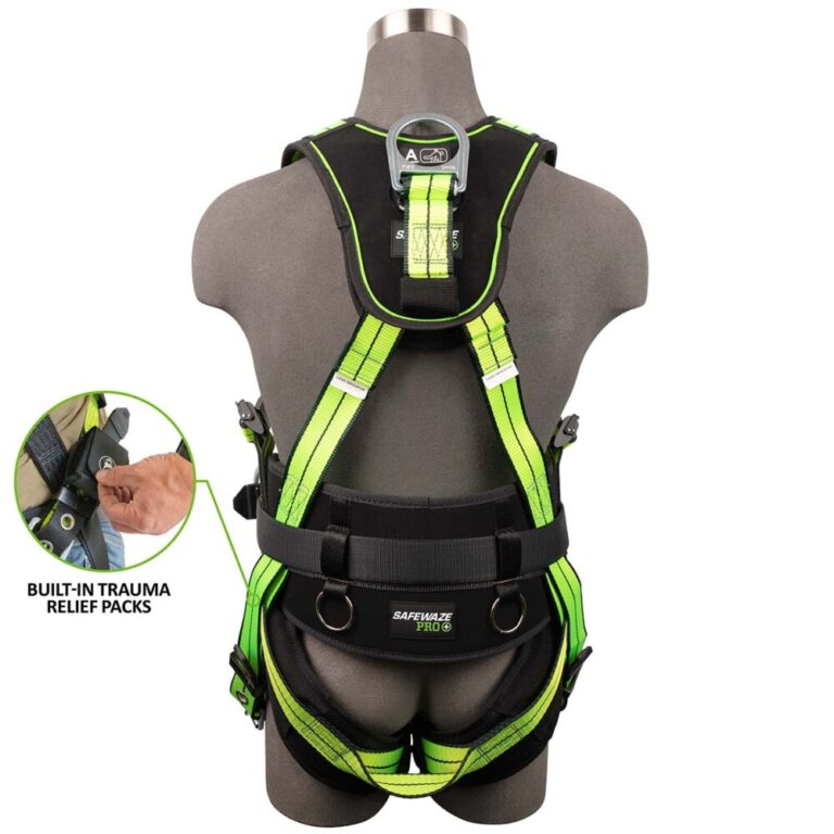 PRO+ Construction Harness: 3D, QC Chest, TB Legs, Trauma Relief | Safewaze